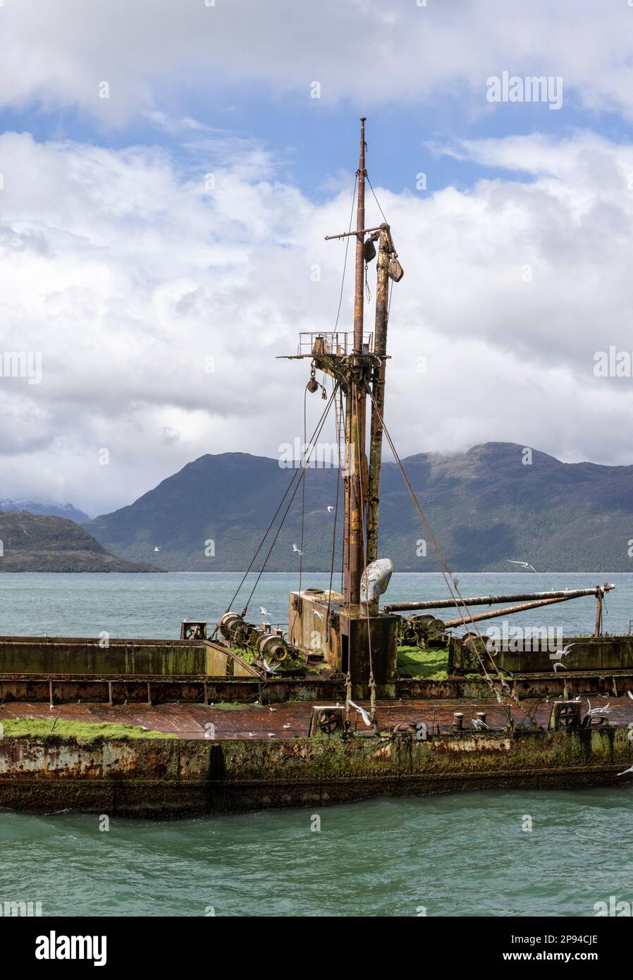 Wreck of MV Captain Leonidas, a freighter that ran aground on the Bajo ...