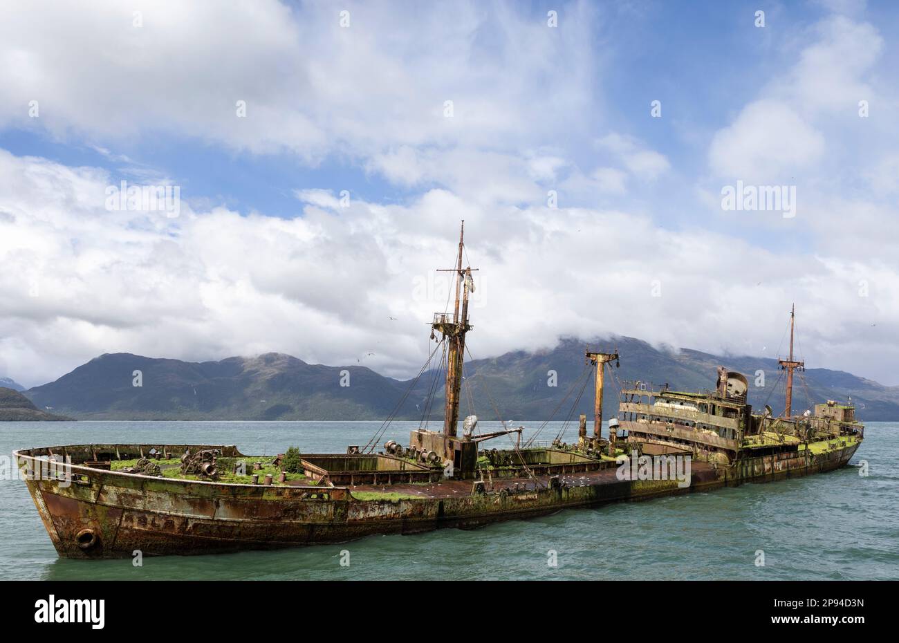 Wreck of MV Captain Leonidas, a freighter that ran aground on the Bajo ...