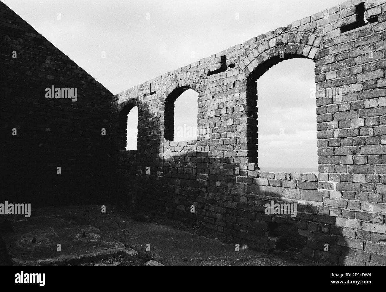 Photograph by © Jamie Callister. Porthgain old brickwork factory ...