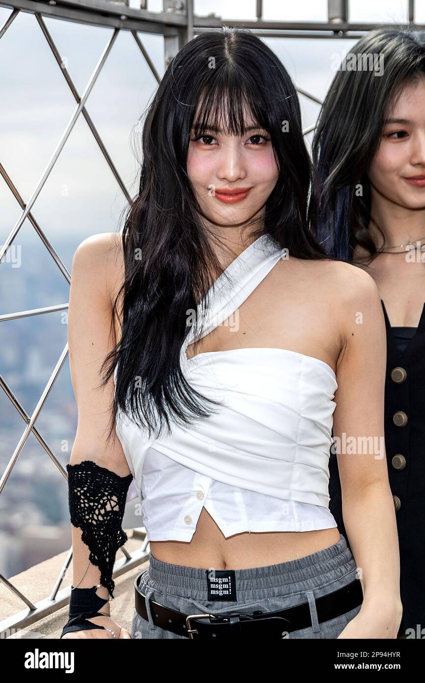 New York, NY, USA. 10th Mar, 2023. Momo at the ceremonial lighting of the Empire State Building ...