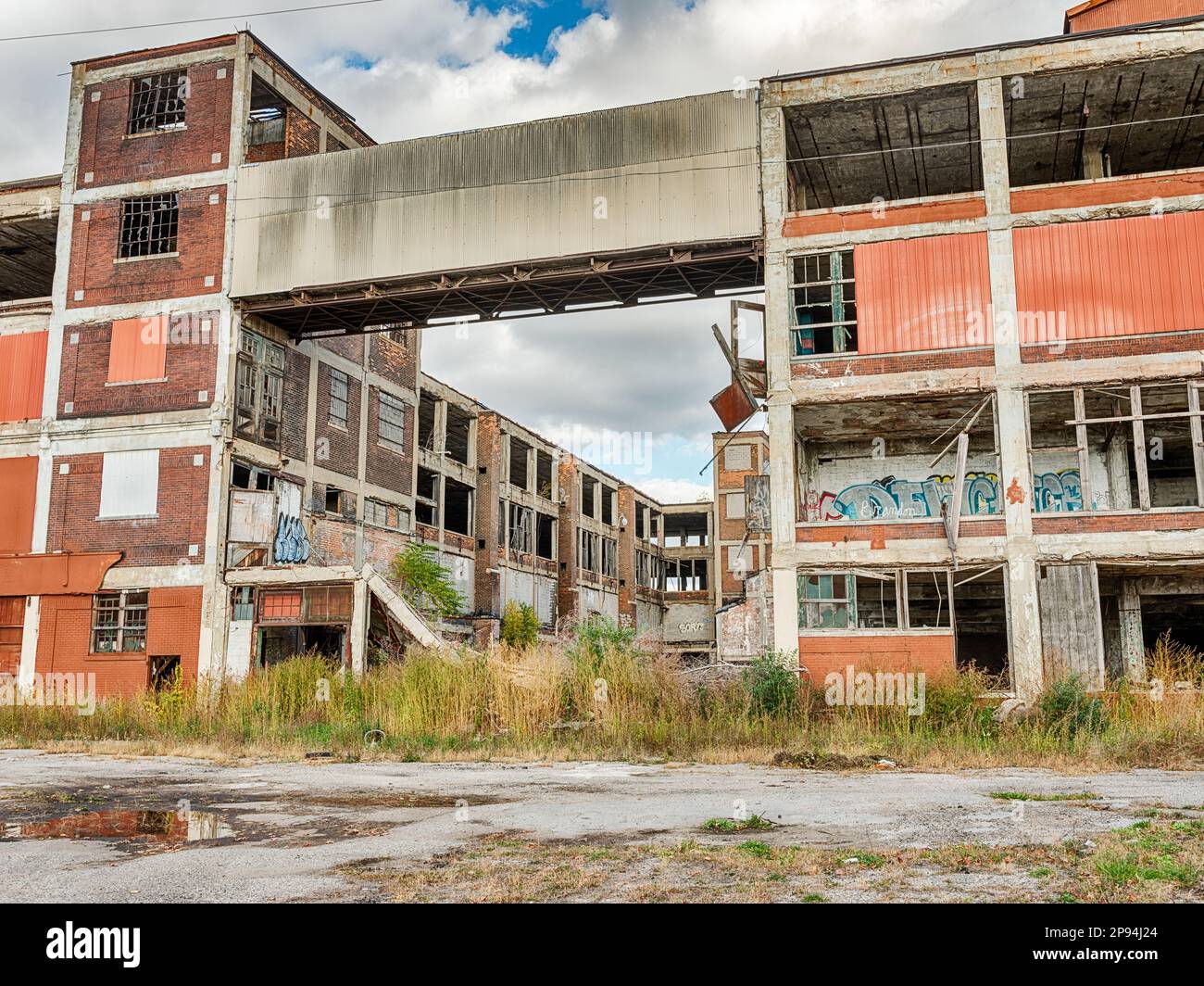 HAMTRAMCK, MICHIGAN - OCTOBER 24, 2020: Ruins of the old Packard ...