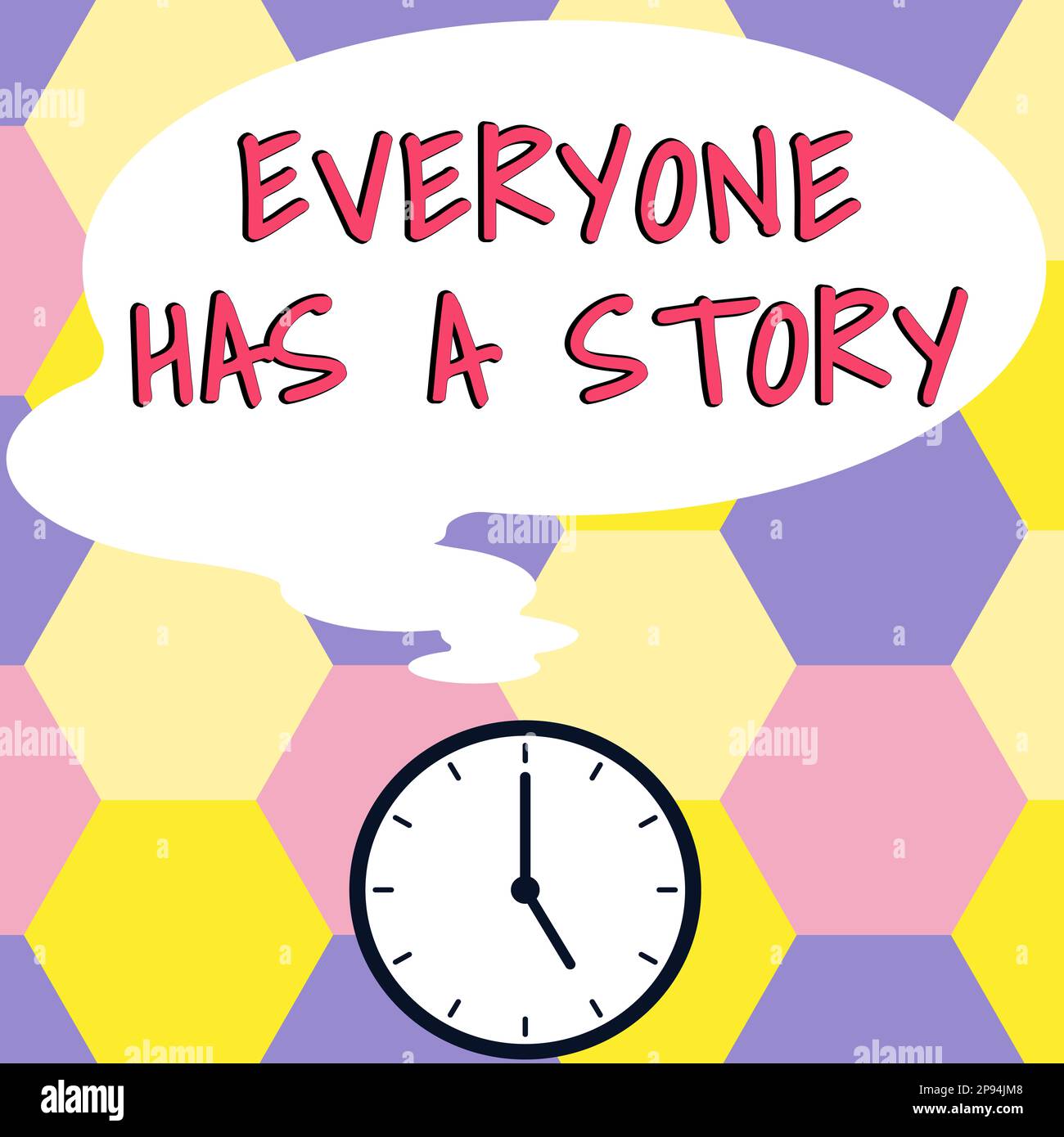 Hand writing sign Everyone Has A Story. Business idea Background ...