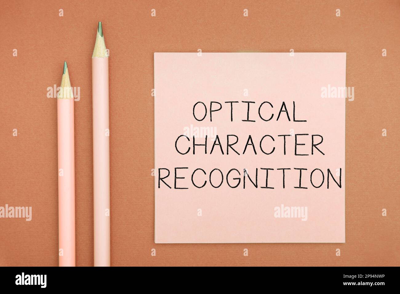 Text caption presenting Optical Character Recognition. Business idea ...