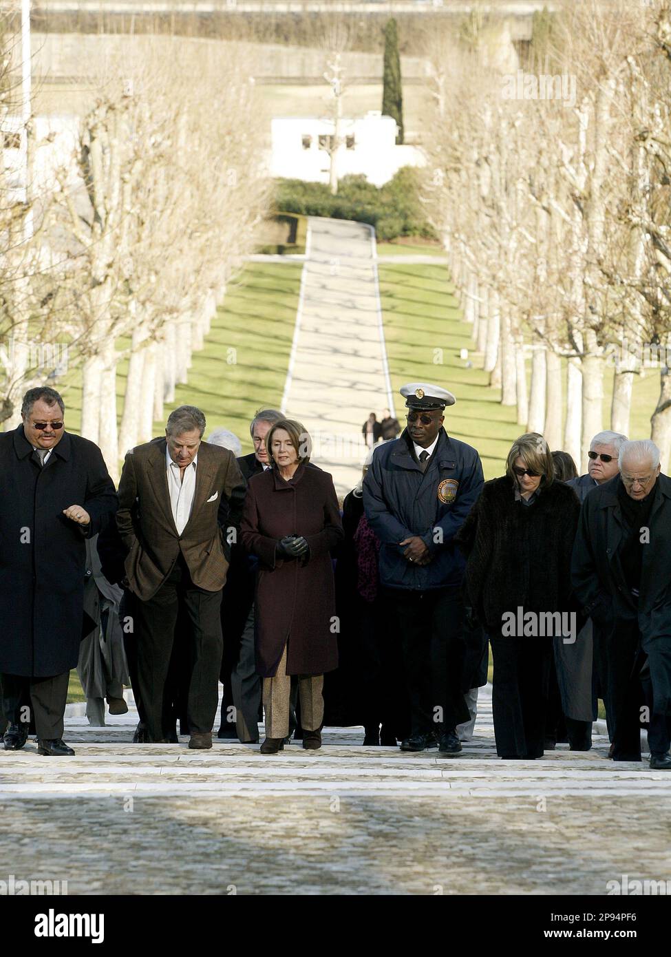 U.S. House Speaker Nancy Pelosi of Calif., third from left foreground ...