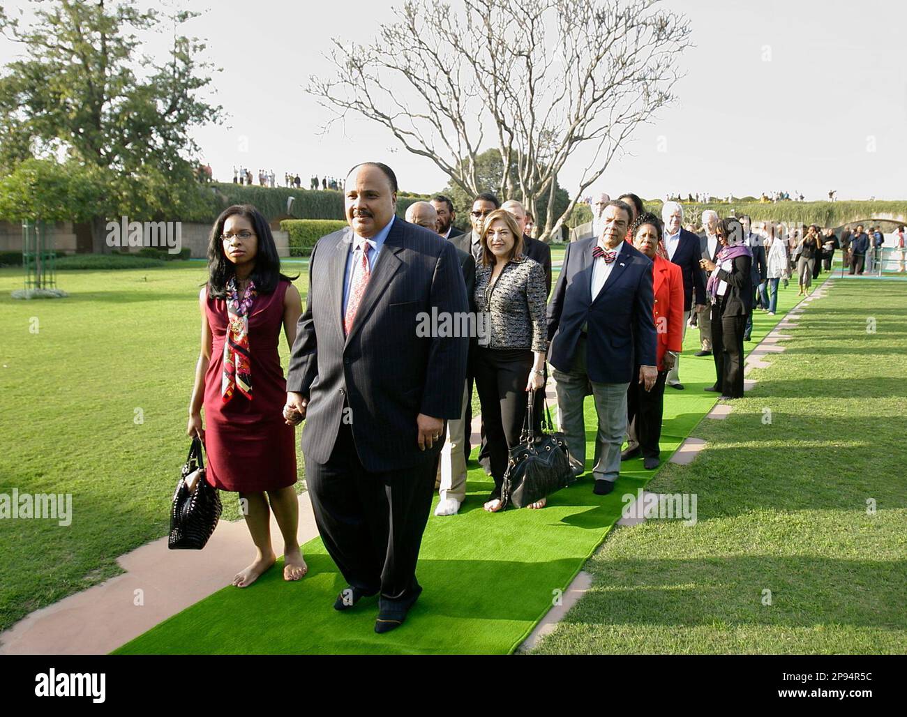 Martin Luther King III, center, son of Rev. Martin Luther King Jr.,with ...