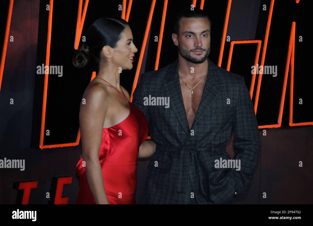 London, UK. Ekin-Su Culculoglu and David Sanclimenti at the UK premiere ...