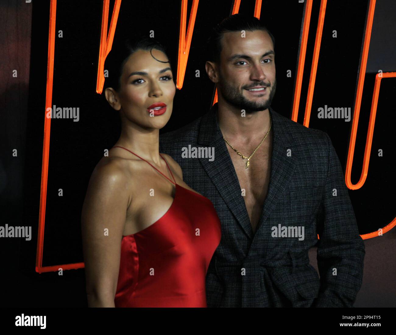 London, UK. Ekin-Su Culculoglu and David Sanclimenti at the UK premiere ...