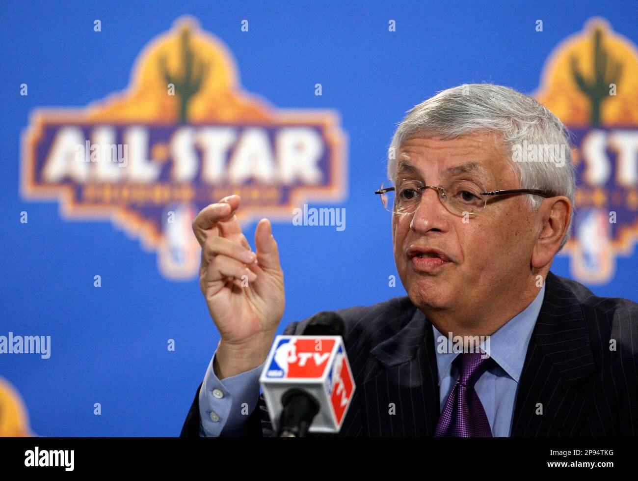NBA commissioner David J. Stern speaks during a news conference ...