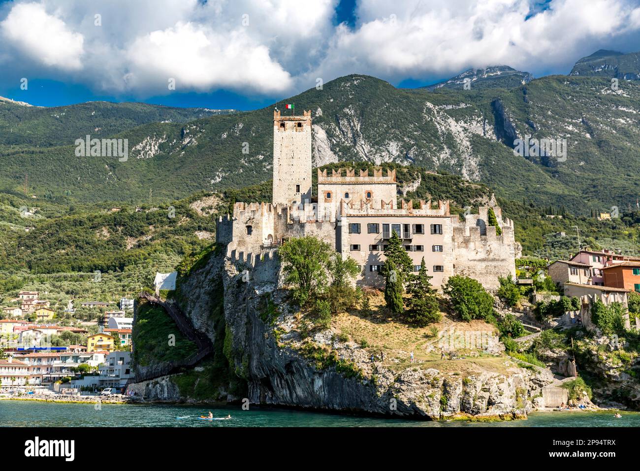 Scaligero Castle, Castello Scaligero, built 1620, Malcesine, Lake Garda ...
