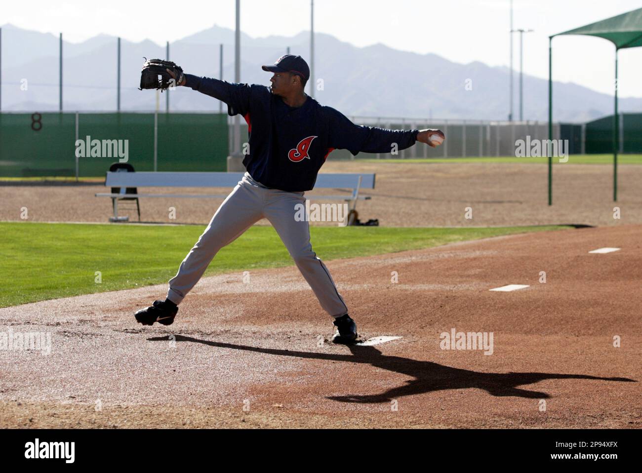 Cleveland Indians pitcher Tony Sipp winds up to throw a pitch during ...