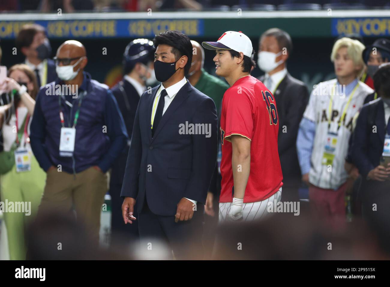 Tokyo, Japan. 10th Mar, 2023. (L-R) Atsunori Inaba, Shohei Ohtani (JPN ...