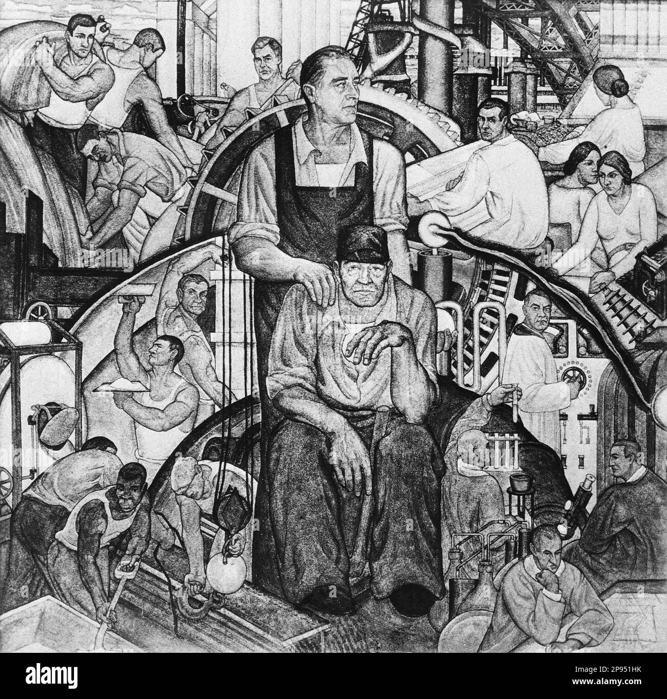 ** FILE ** This Jan. 24, 1935, file photo shows a mural fresco titled ...