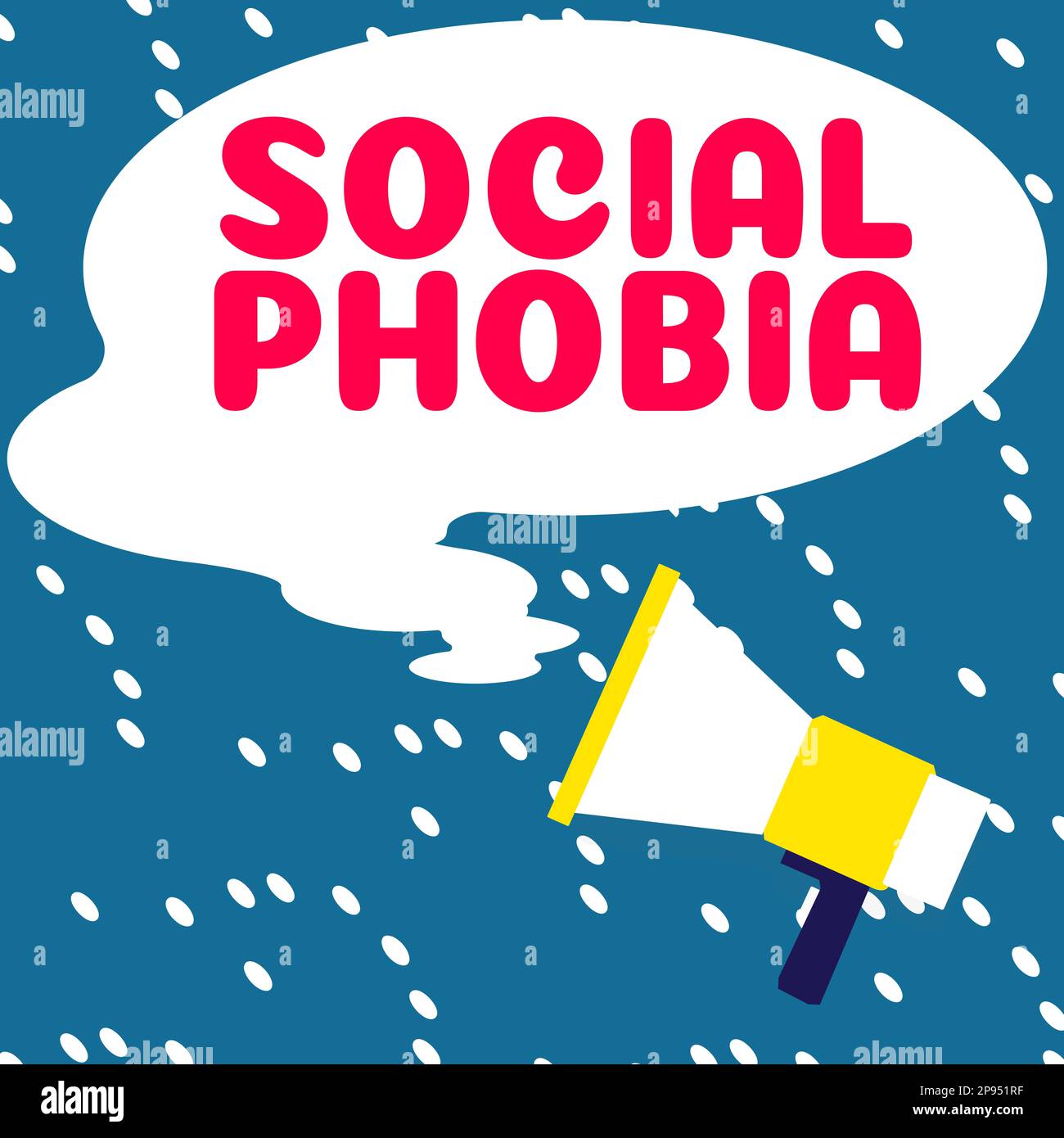 Text sign showing Social Phobia. Word for overwhelming fear of social ...