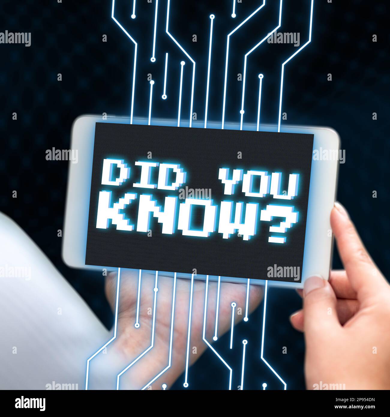 Conceptual display Did You Know. Internet Concept Fun Facts and Figures ...