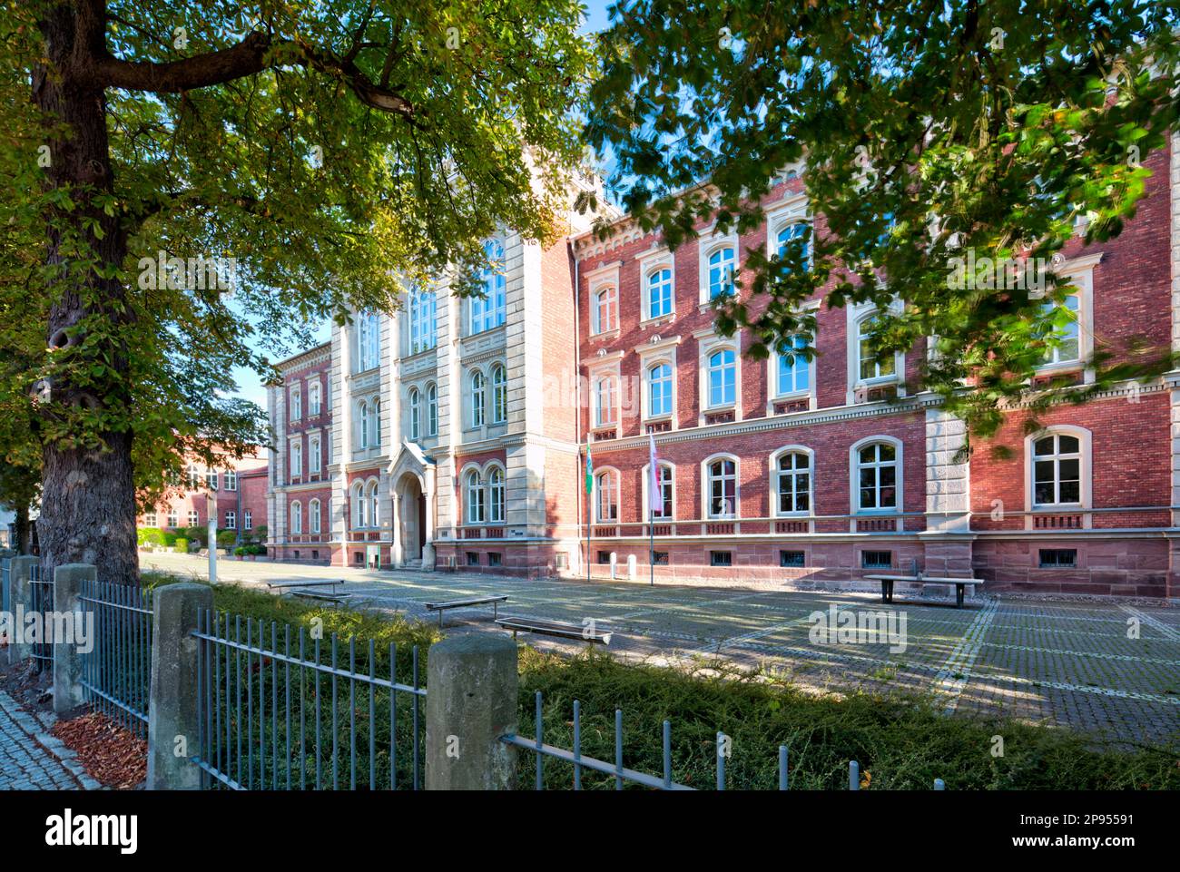 Staalich Prussian Henneberg High School, alumnate, school, house facade ...
