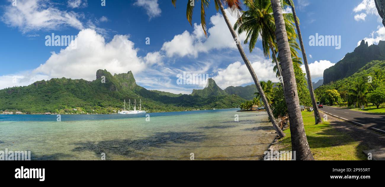 Tahiti island nature landscape, French Polynesia Stock Photo - Alamy