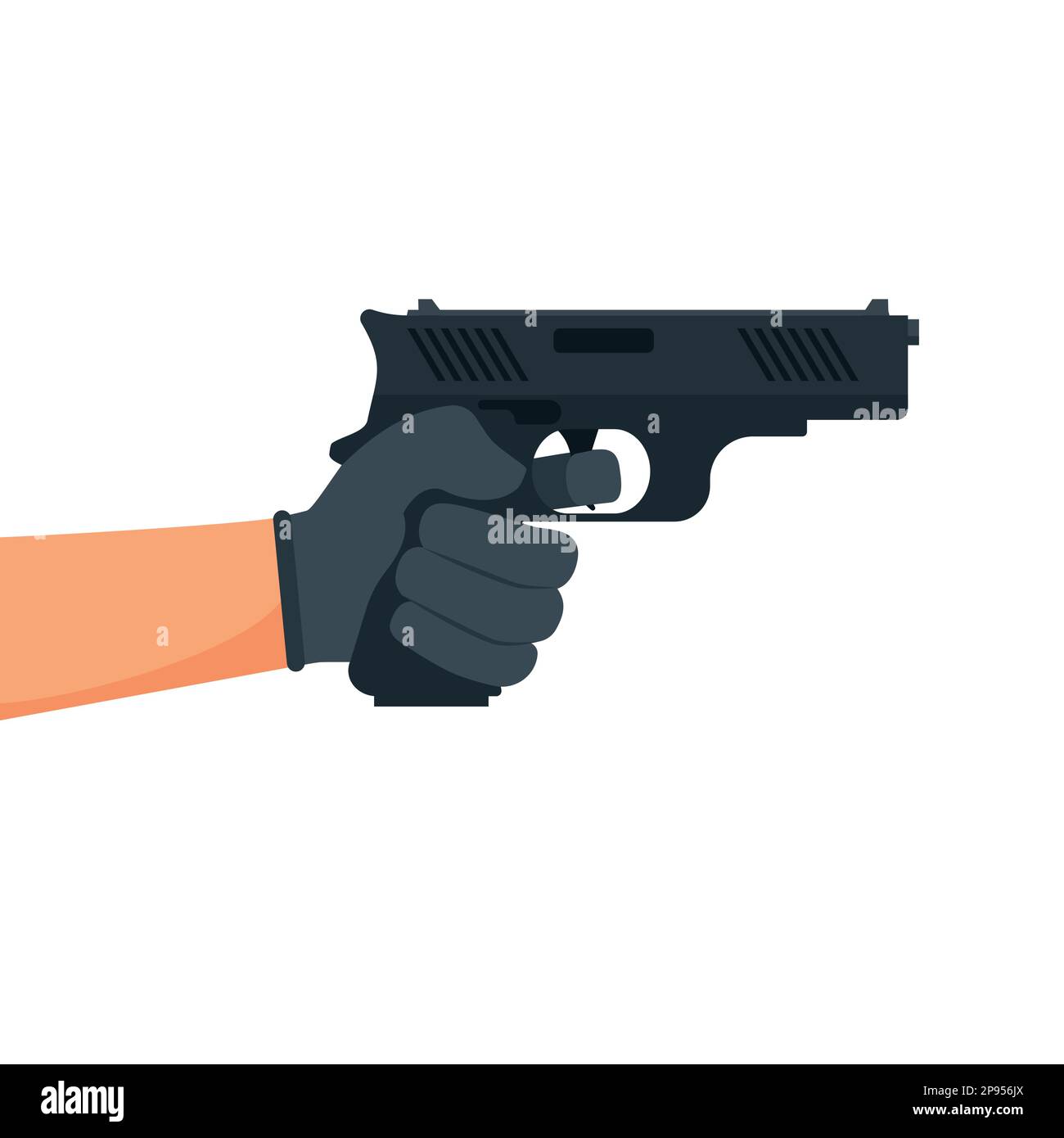 Trigger finger illustration Cut Out Stock Images & Pictures - Alamy
