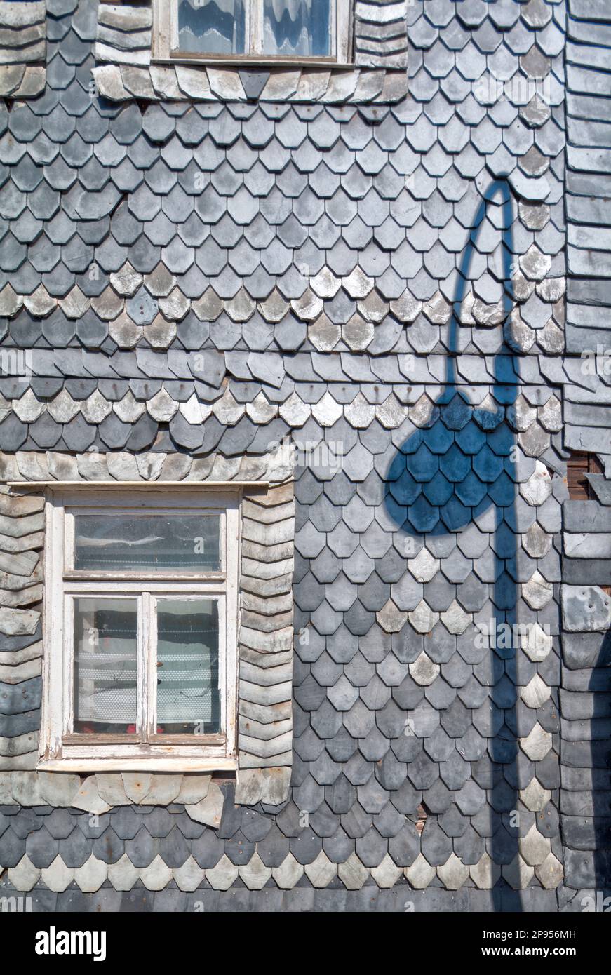 House facade, shingle facade, slate shingle, facade, village view ...