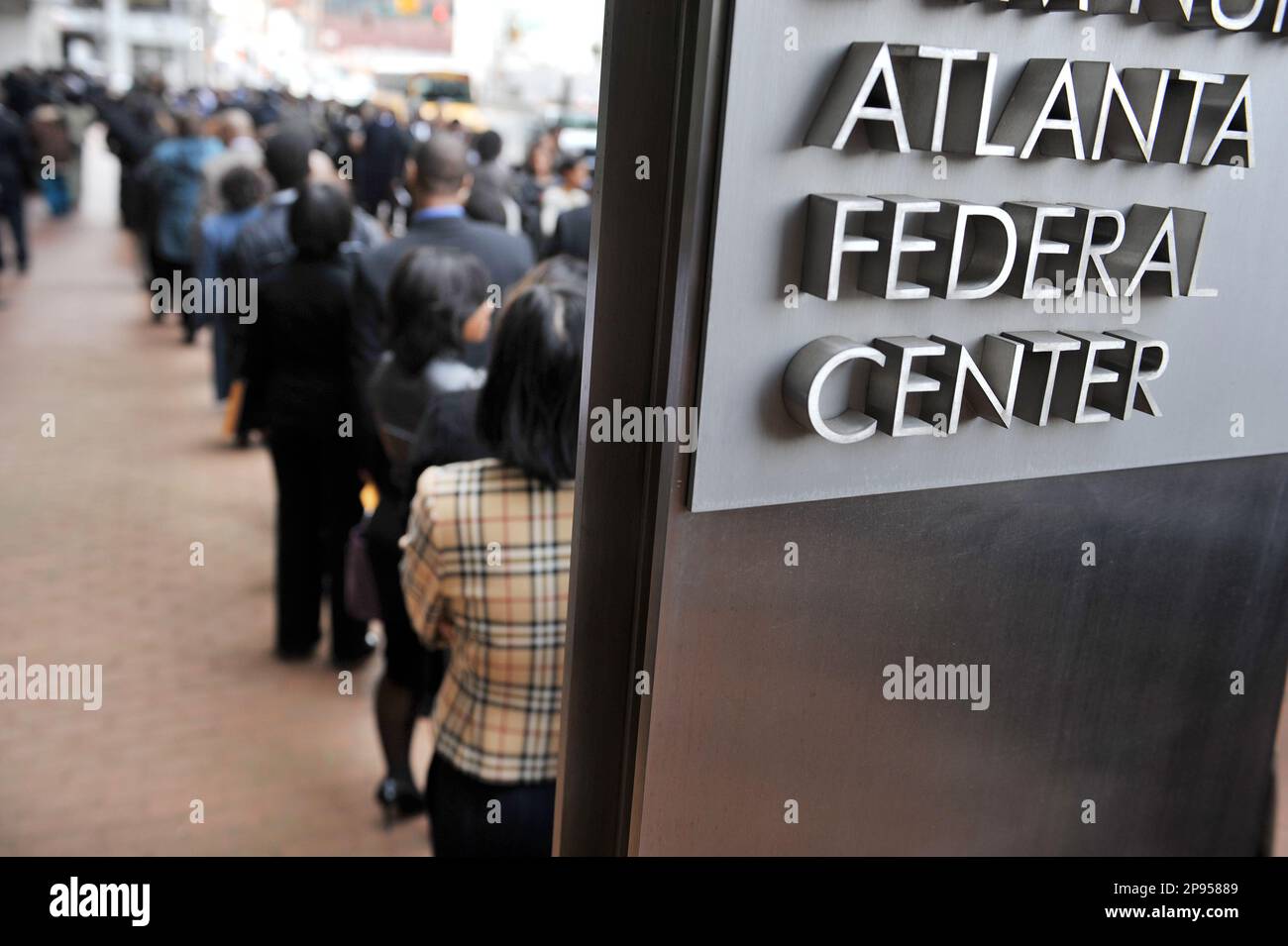 Thousands of people turned out Wednesday, Feb. 11, 2009 for a federal ...