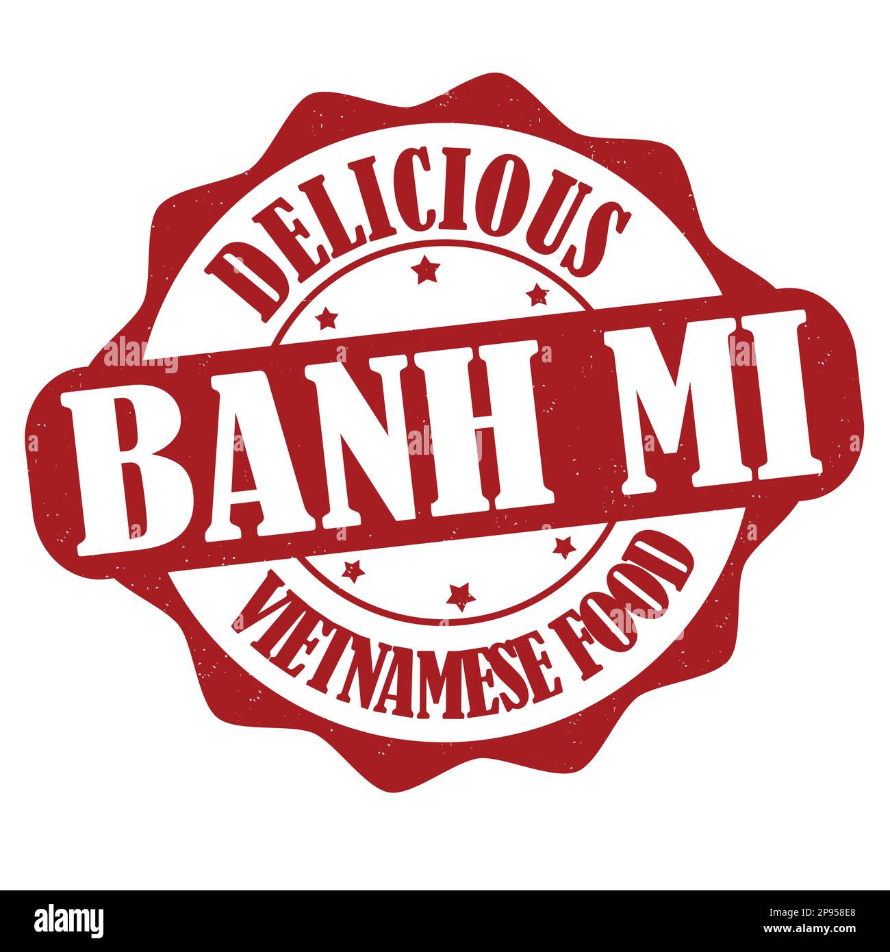 Banh Mi grunge rubber stamp on white background, vector illustration ...