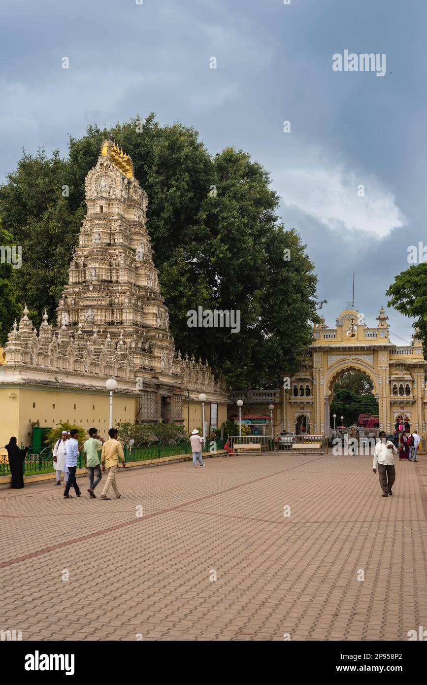 Mysore Palace Karnataka India September 1 2022 Tourists visiting the ...