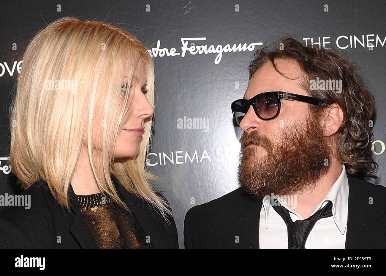 Actress Gwyneth Paltrow and actor Joaquin Phoenix attend a special ...