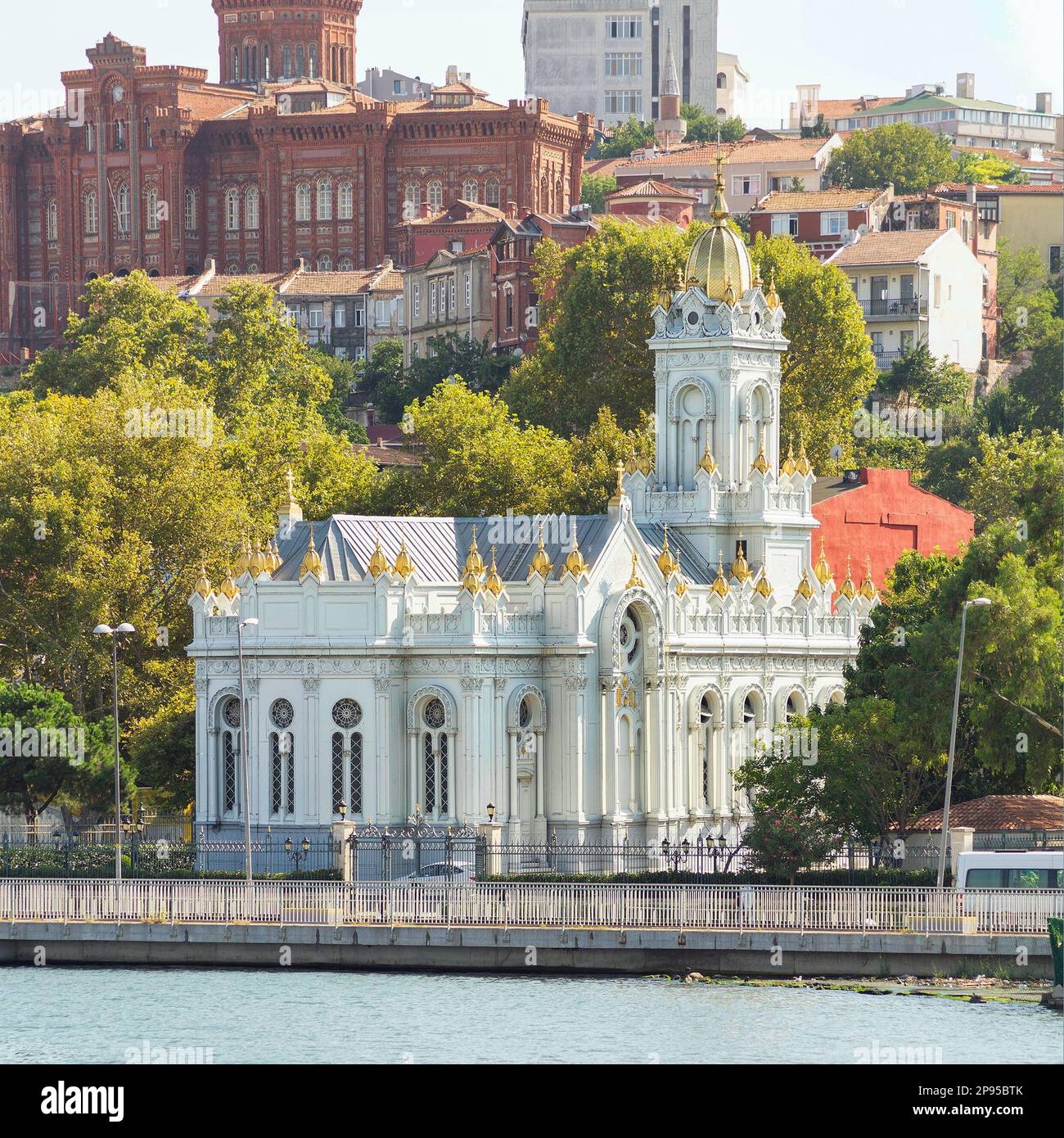View from Golden Horn of Neo Byzantine architecture style Bulgarian St ...