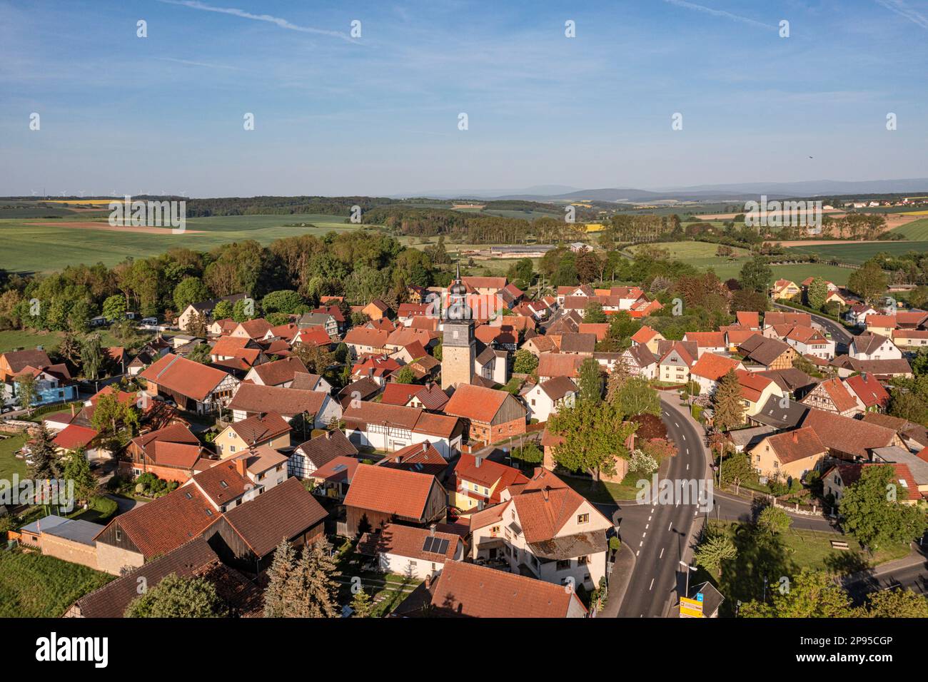 Aerial drone photo village hi-res stock photography and images - Alamy