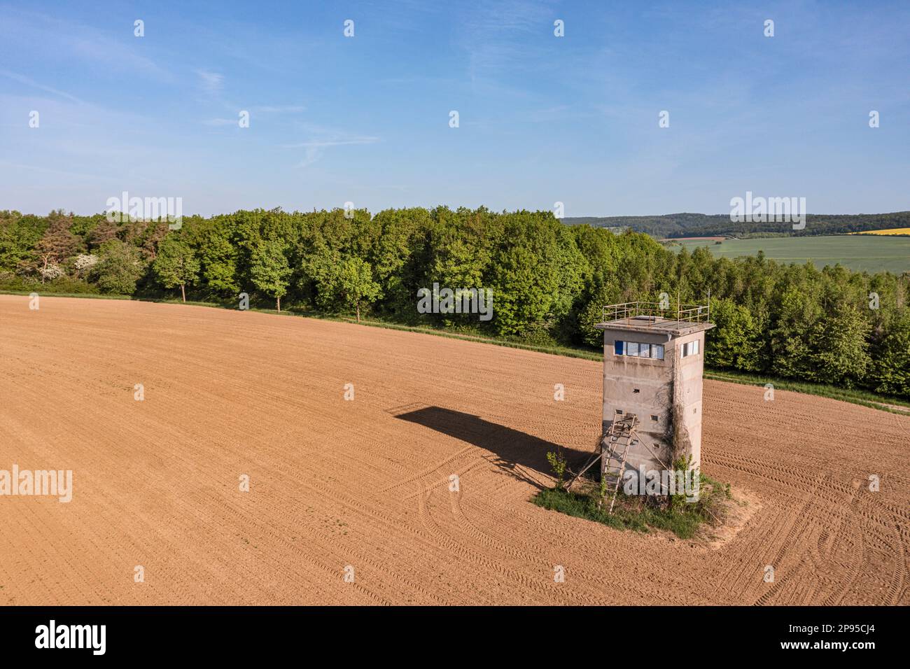 Germany, Thuringia, Grabfeld, Schwickershausen (background), former GDR ...