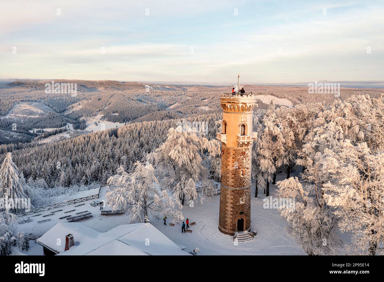 Germany, Thuringia, Ilmenau, Kickelhahn, observation tower, isolated ...