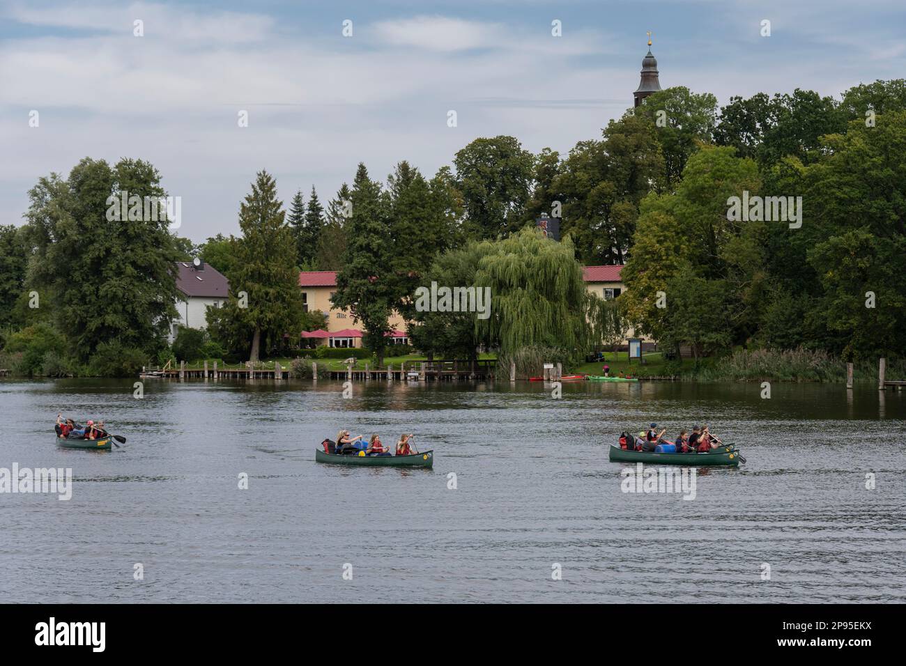 Germany, Mecklenburg-Western Pomerania, Mirow, Lake Mirow, Mecklenburg ...