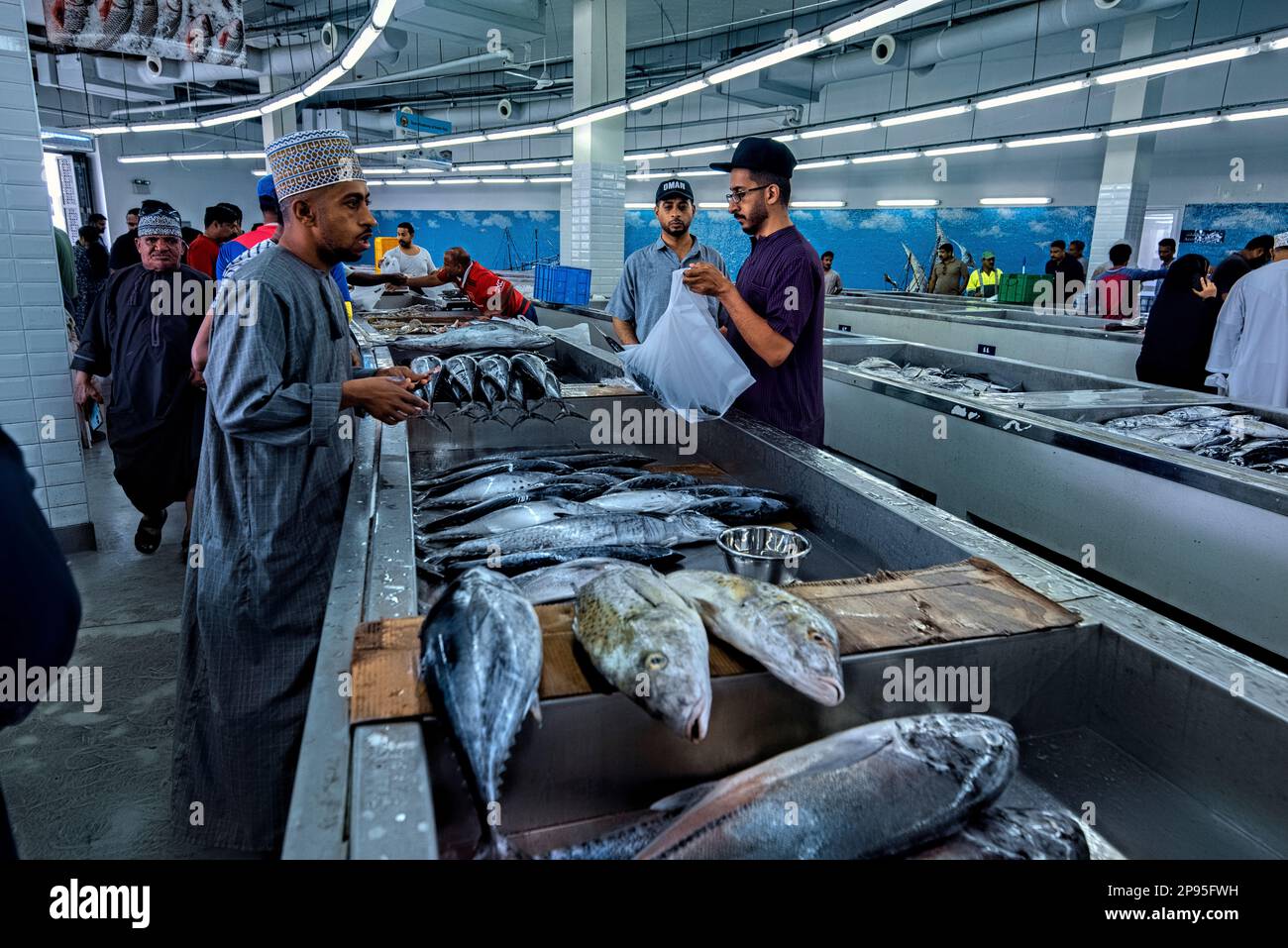 Scenes from the Fish Market, Mutrah Souq, Muscat, Oman Stock Photo - Alamy