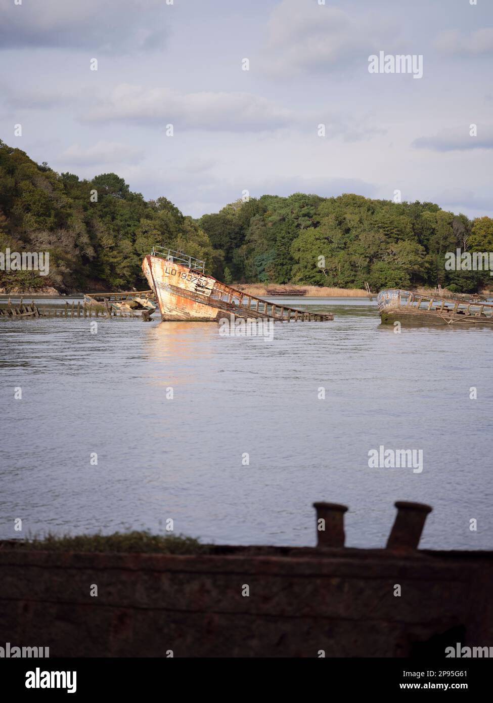 The ship cemetery in Kerhervy - Morbihan department, Brittany, France ...
