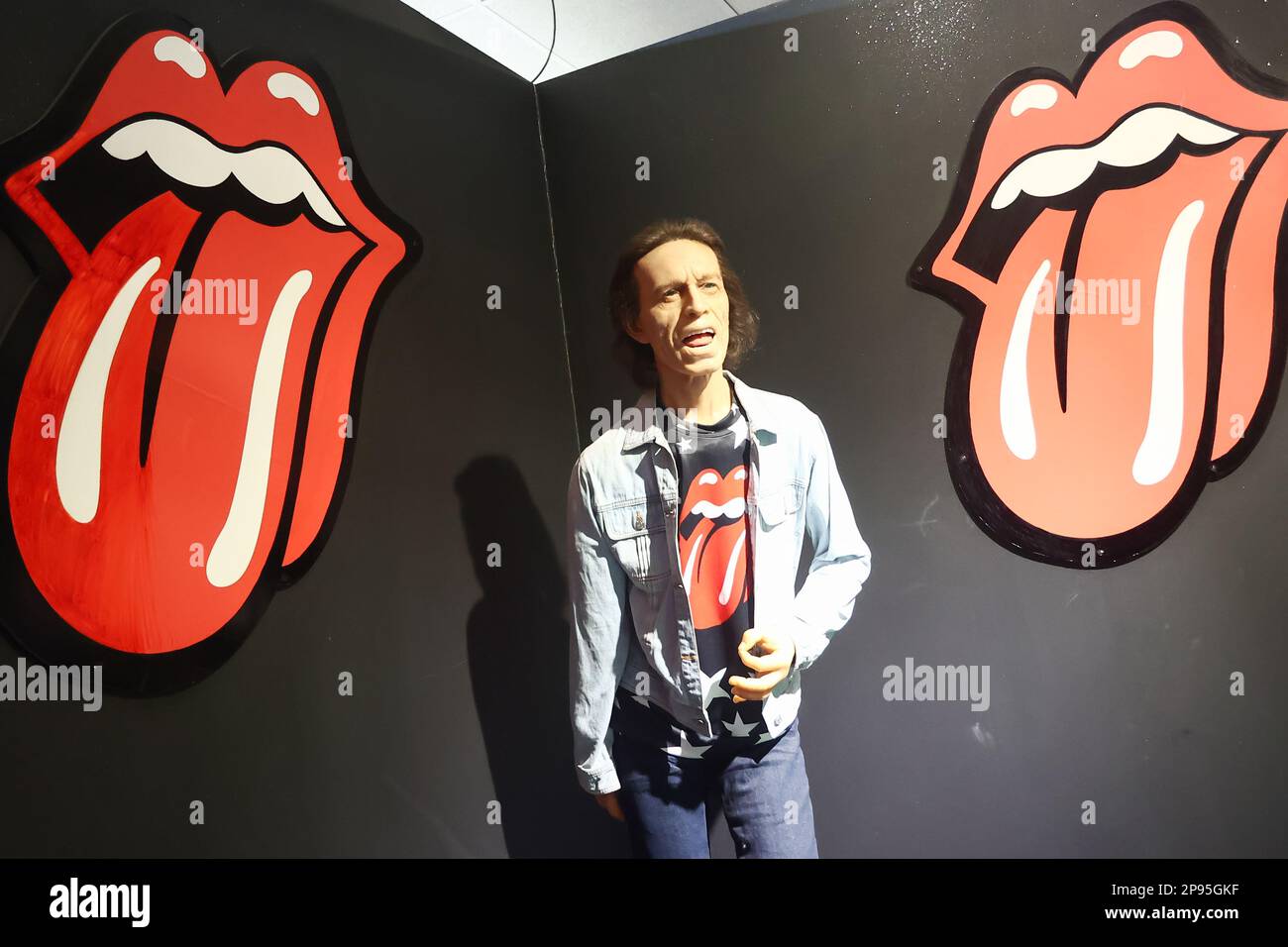Krakow, Poland, 10.03.2023. Mick Jagger wax figure at the Polonia Wax ...
