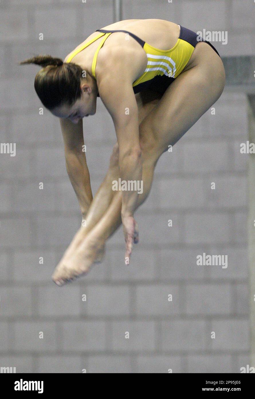 Christina Loukas competes on the 3-meter springboard during USA Diving ...