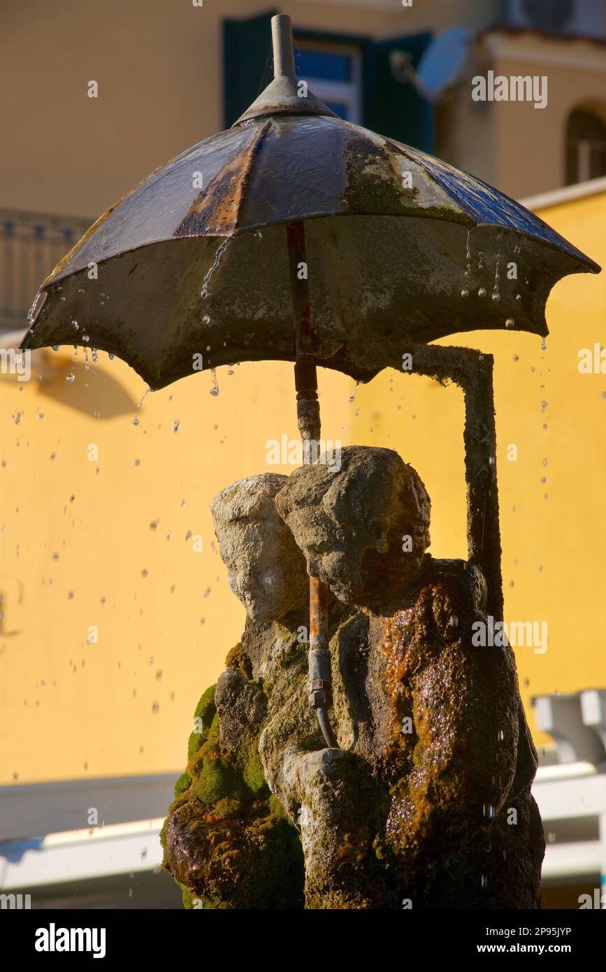 Amalfi town. Fontana degli Innamorati. This is the fountain of love ...