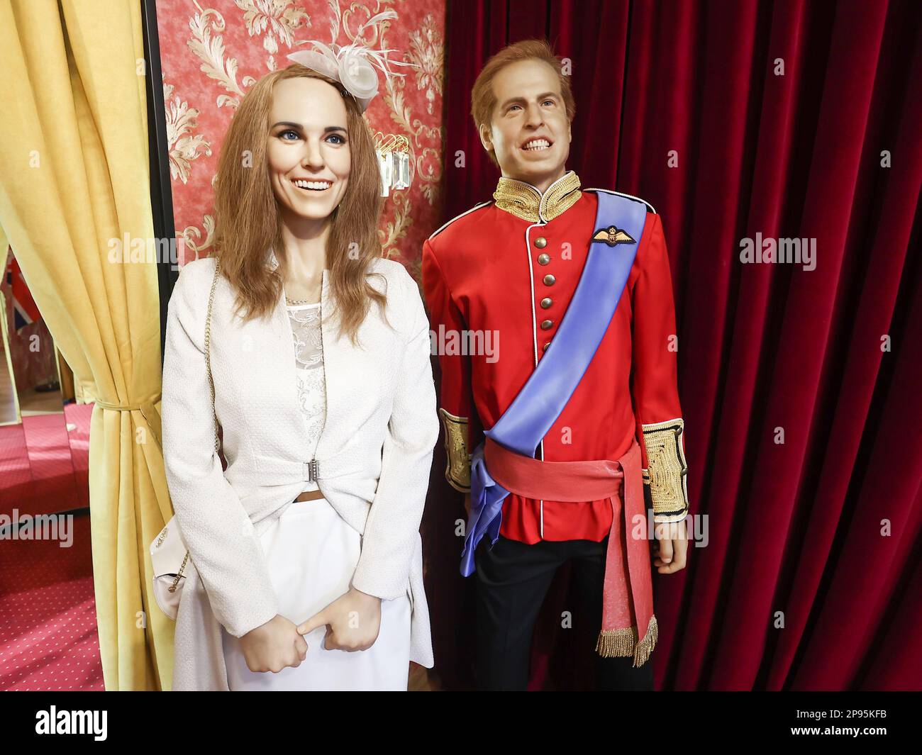 Krakow, Poland, 10.03.2023. Kate Middleton and Prince William wax ...