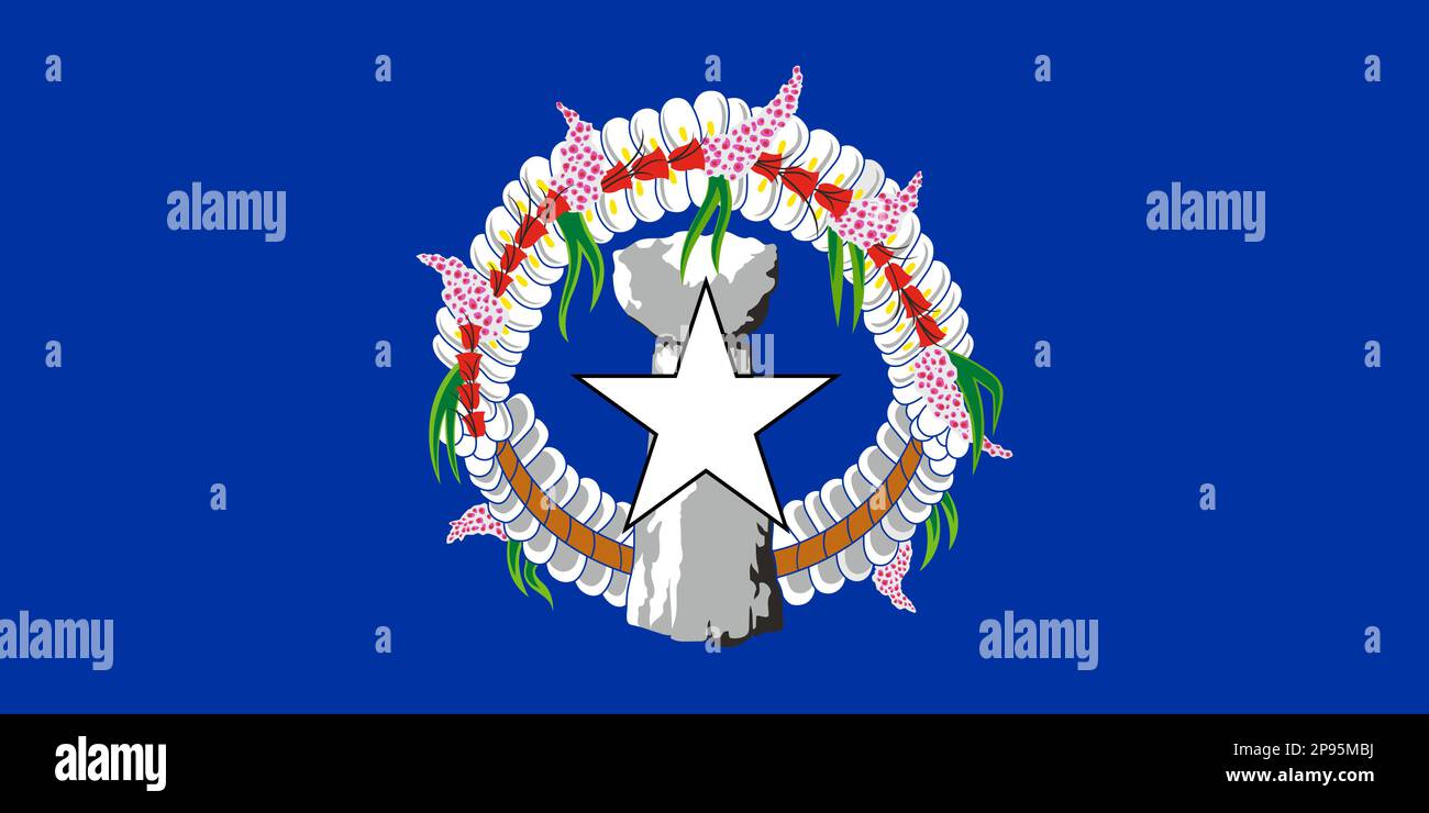 Flag of the Northern Mariana Islands. Official symbol of the ...