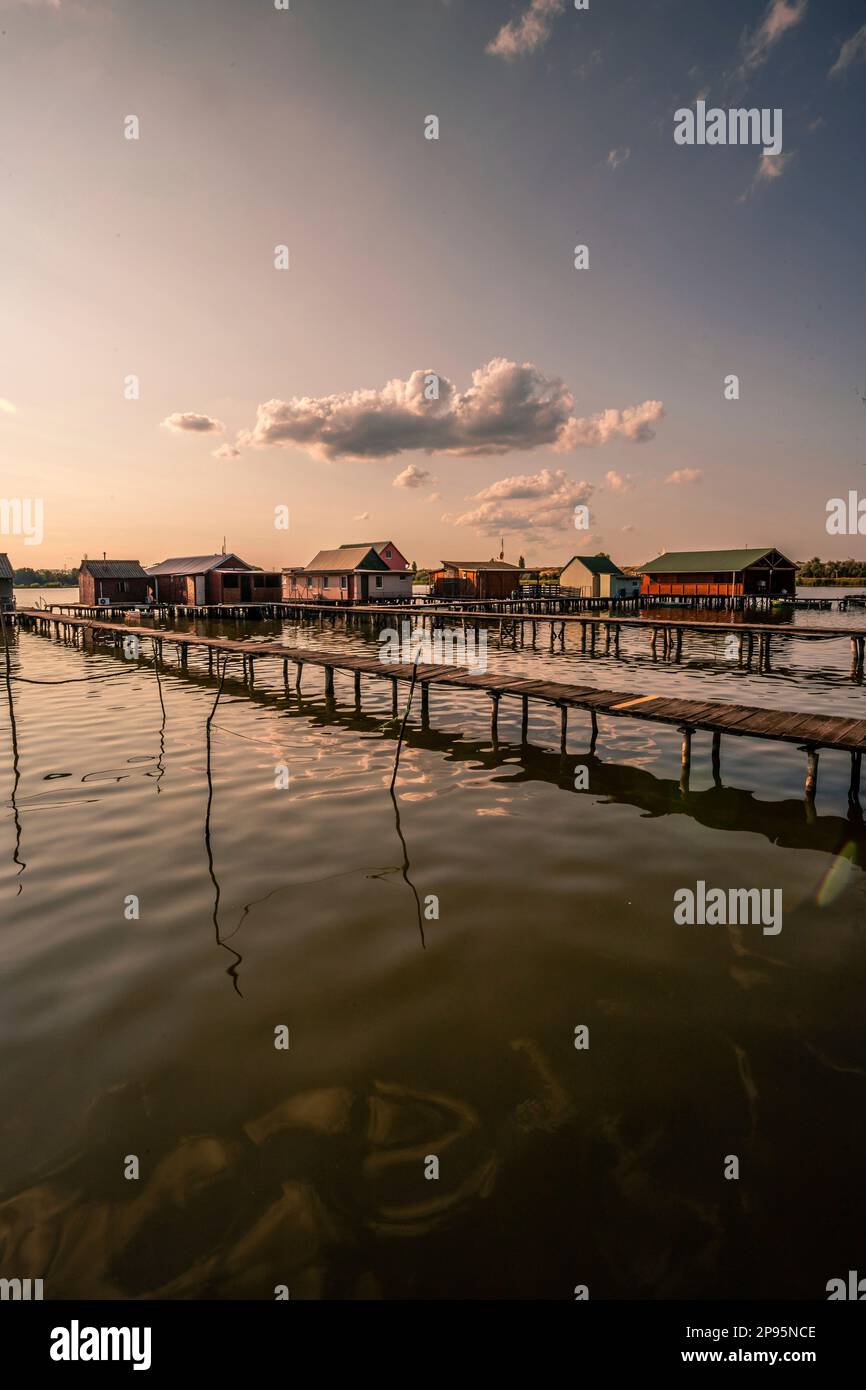 Summer clouds floating edge town hi-res stock photography and images ...