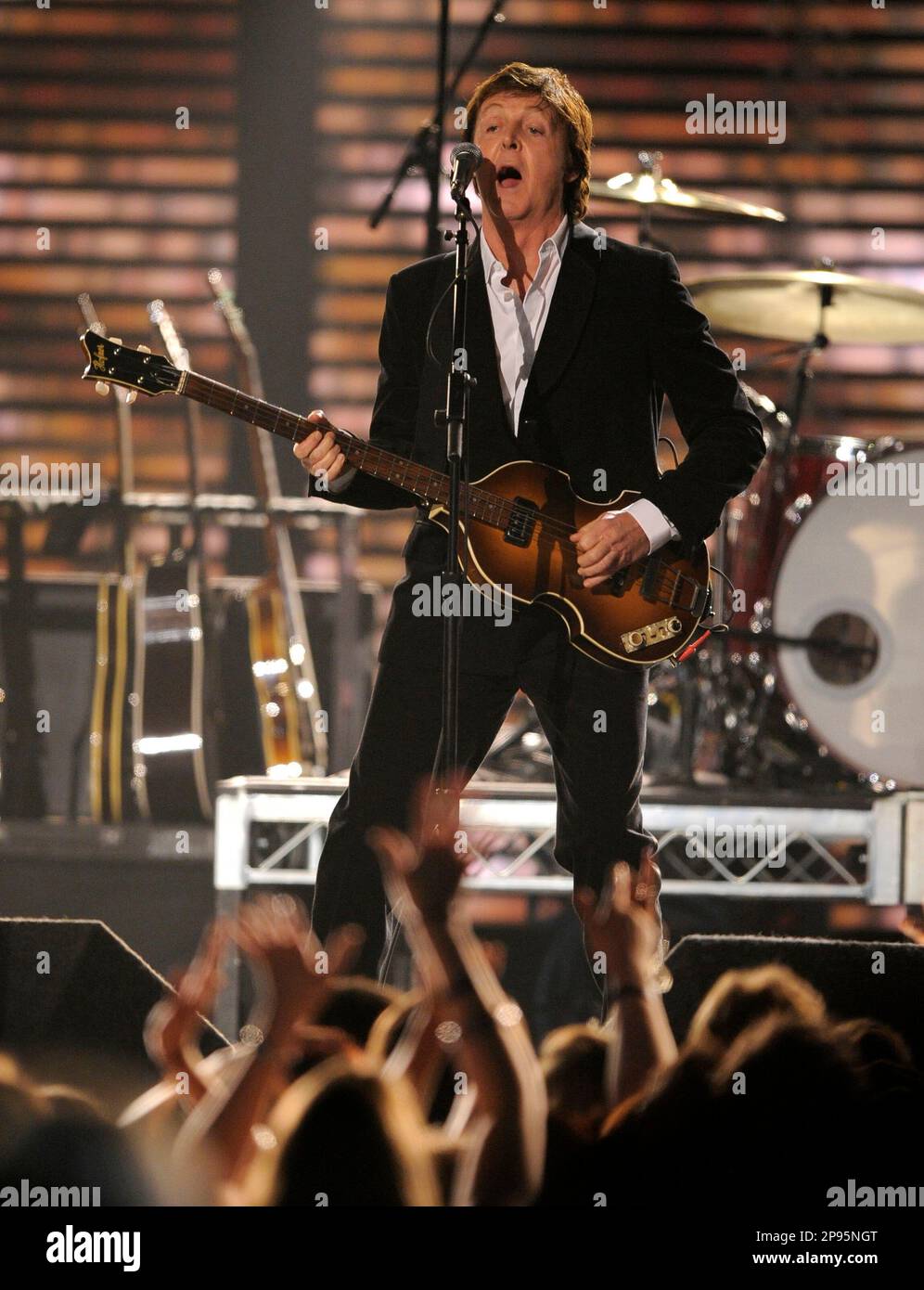 Sir Paul McCartney performs at the 51st Annual Grammy Awards on Sunday ...