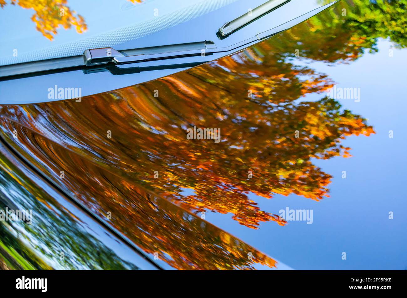 Abstract reflections on a new car Stock Photo - Alamy