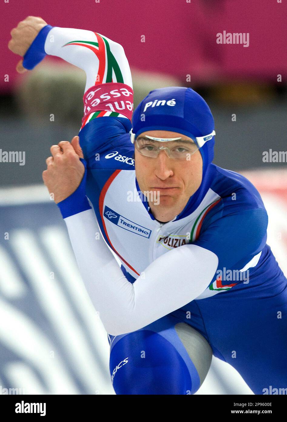 Italys's Enrico Fabris competes in a 5000 meter race at the World All ...