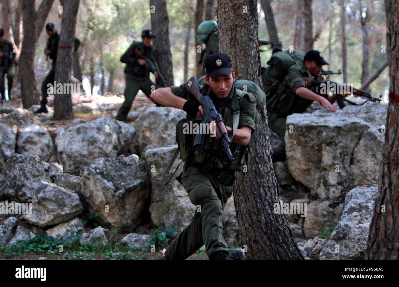 Members of the Palestinian National Security Forces, loyal to ...