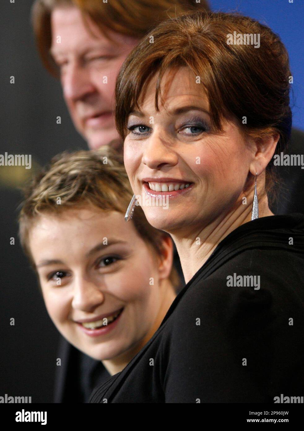 Actors Rolf Lassgard, Anamaria Marinca and Kerry Fox, from left, during ...