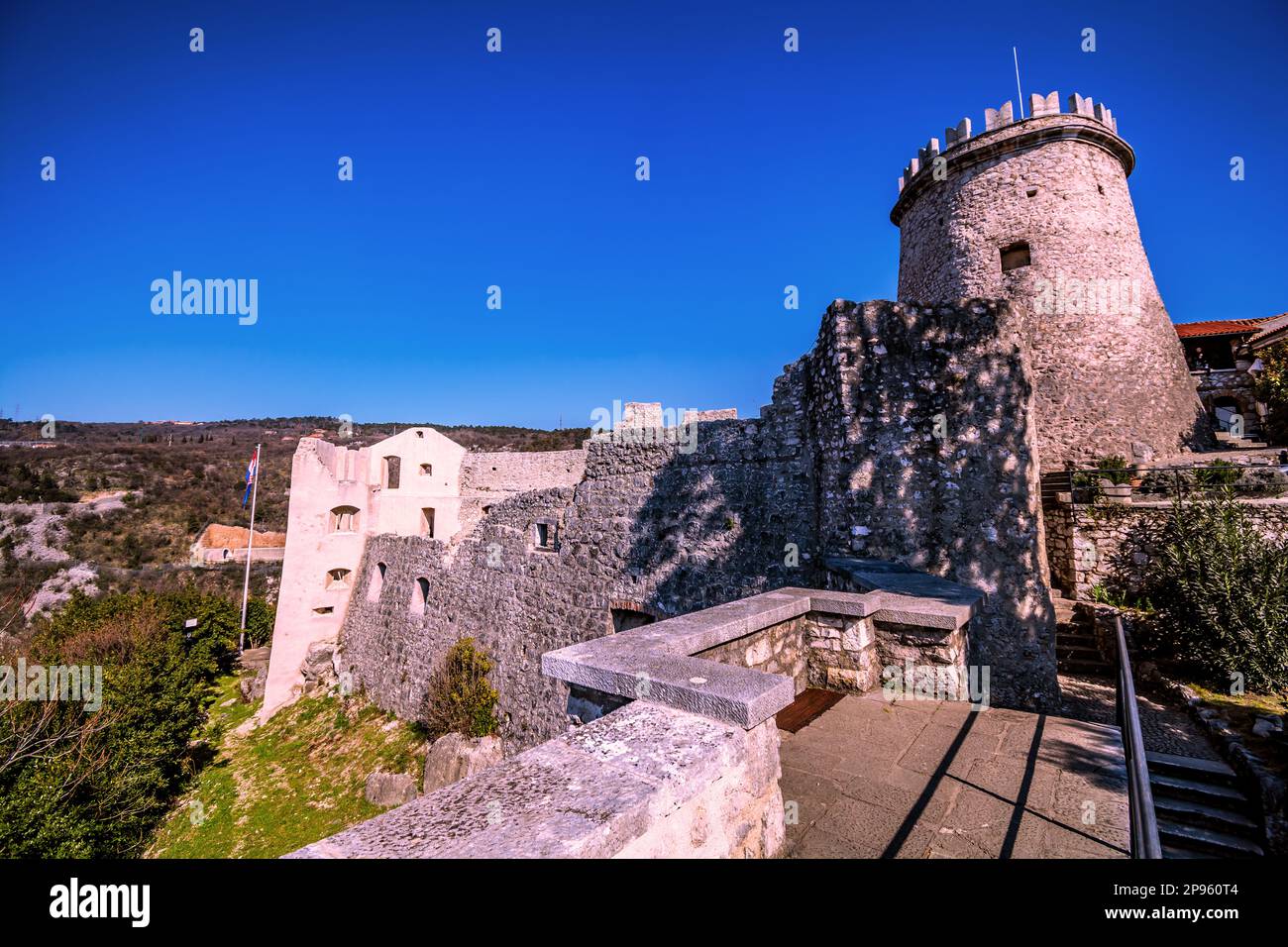 CROATIA : CASTLE TRSAT - RIJEKA Stock Photo - Alamy