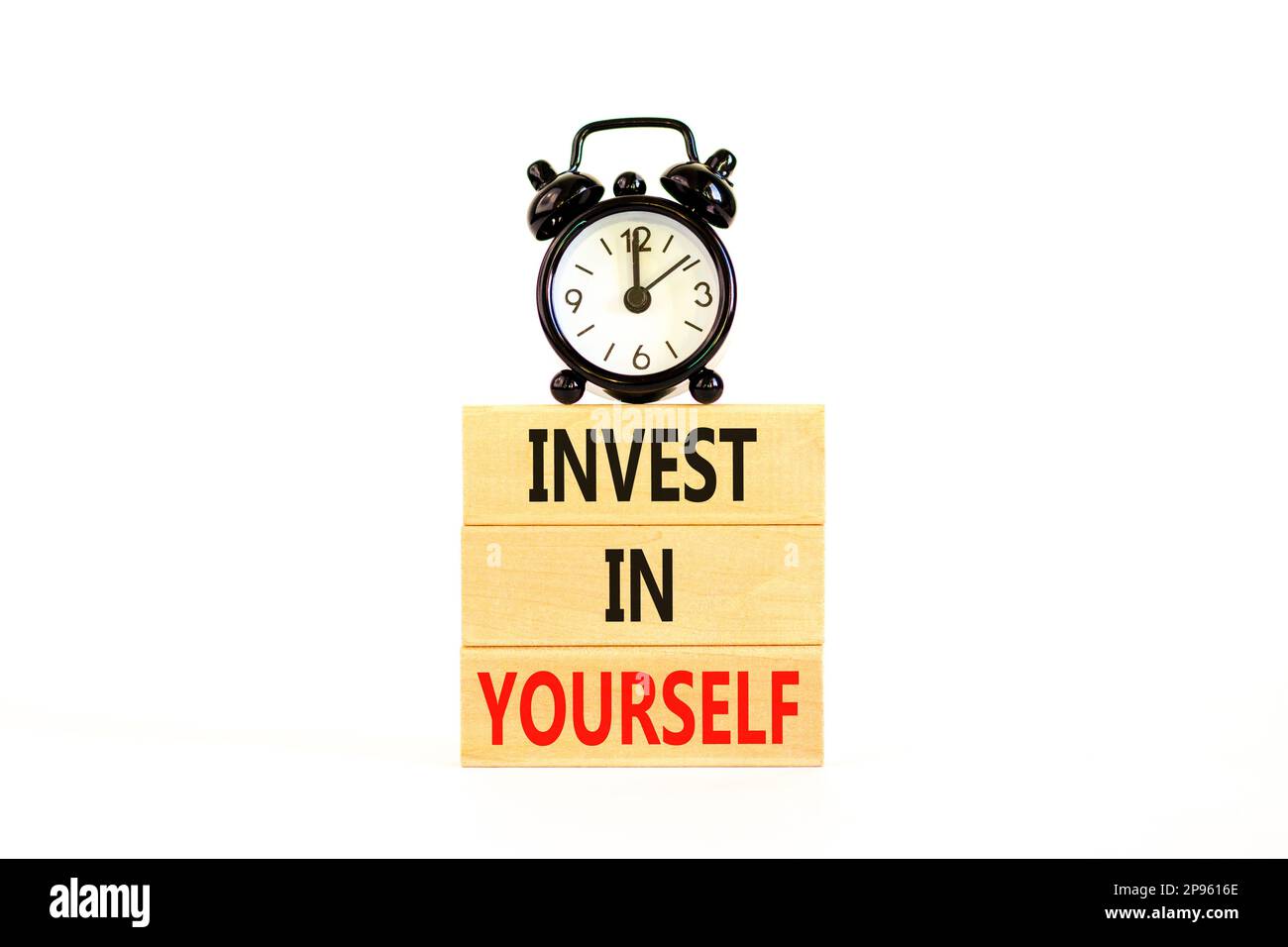 Invest in yourself symbol. Concept words Invest in yourself on wooden ...