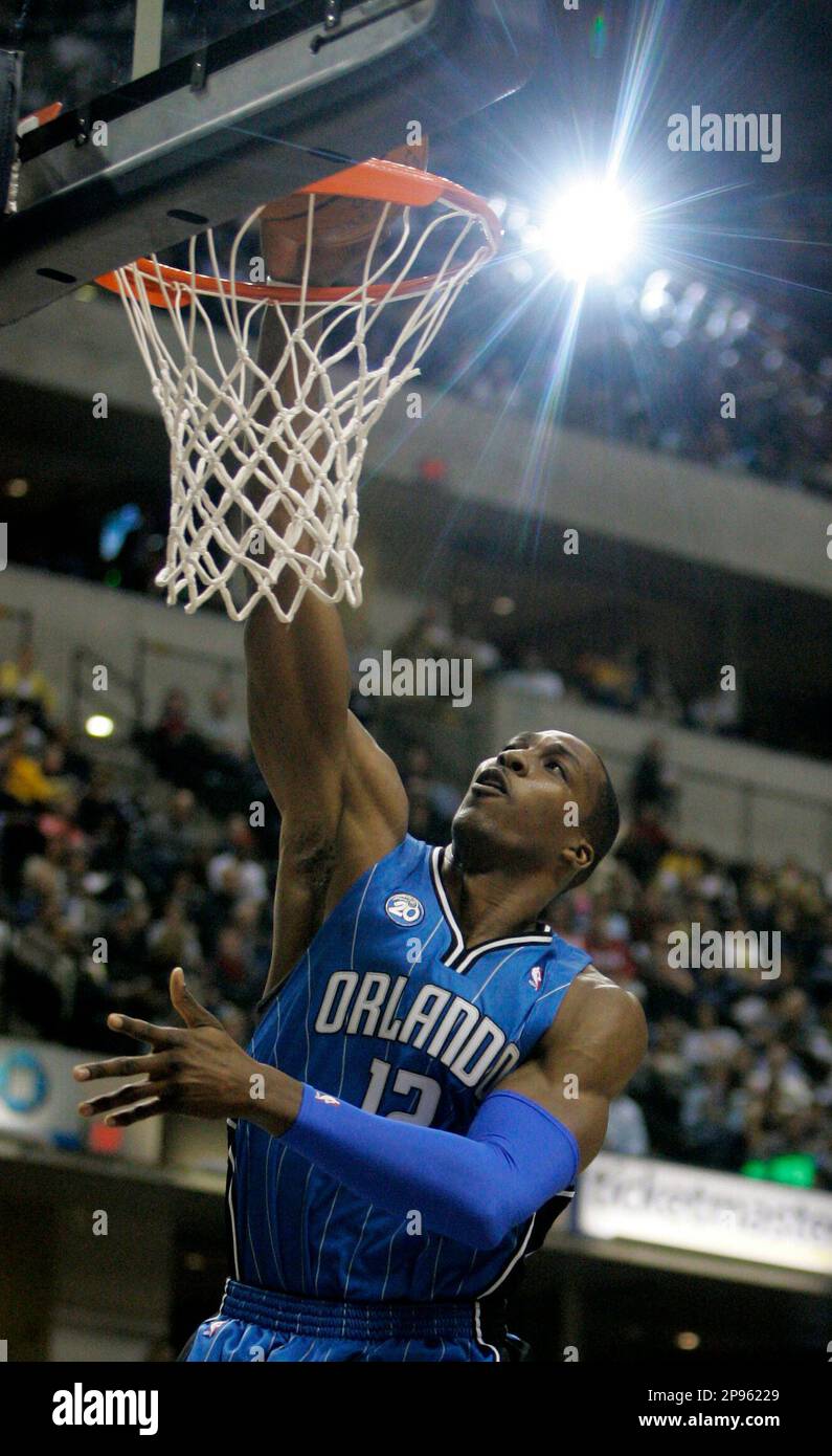 Orlando Magic forward Dwight Howard goes up for a dunk during the first ...