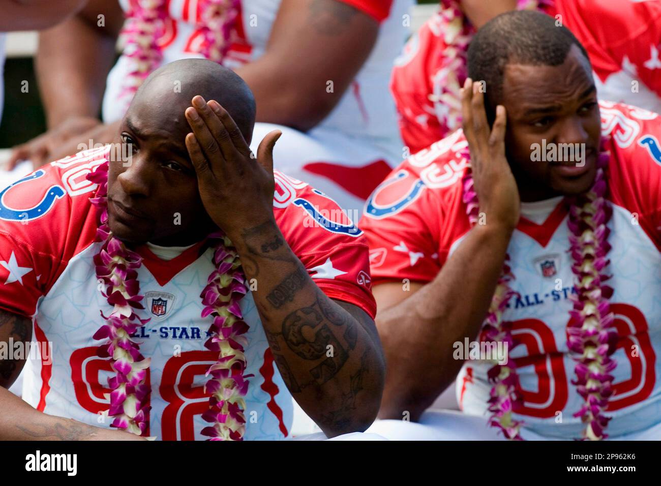 Indianapolis Colts teammates Robert Mathis, left, and Dwight Freeney ...