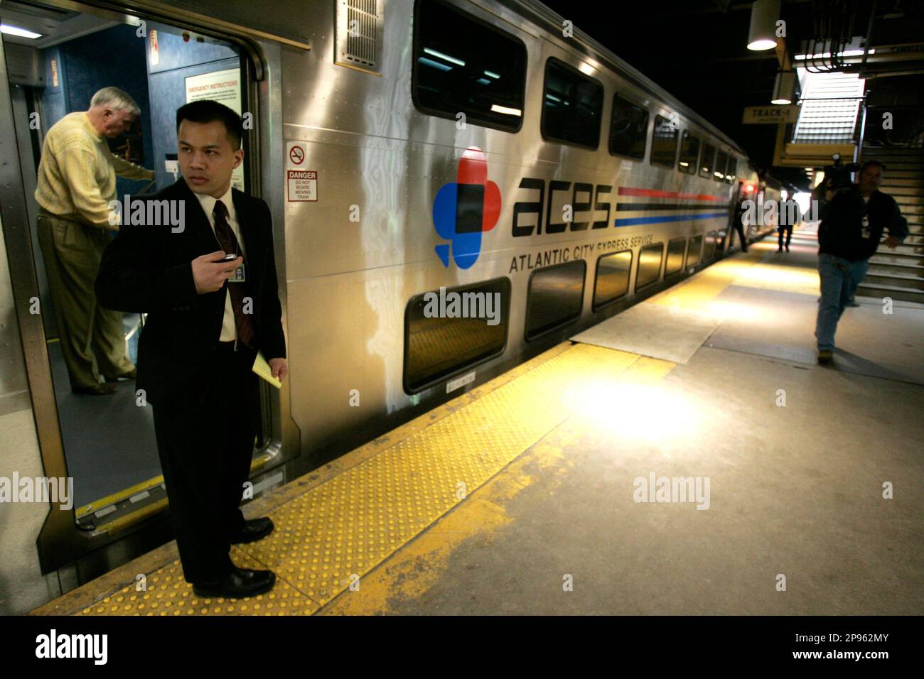 The new Atlantic City Express Service, "ACES" train stops at Penn ...