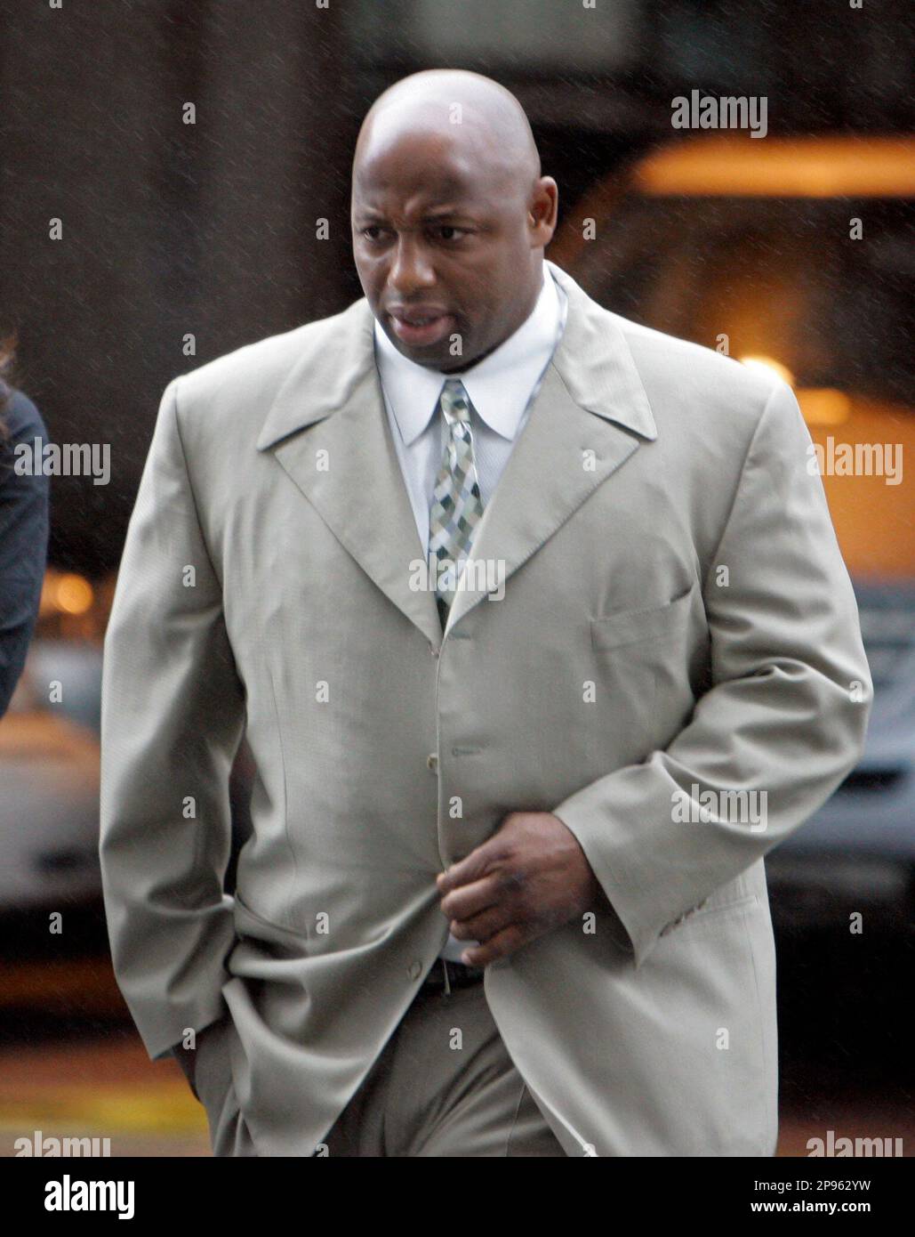 Former National Football League player Dana Stubblefield enters the ...